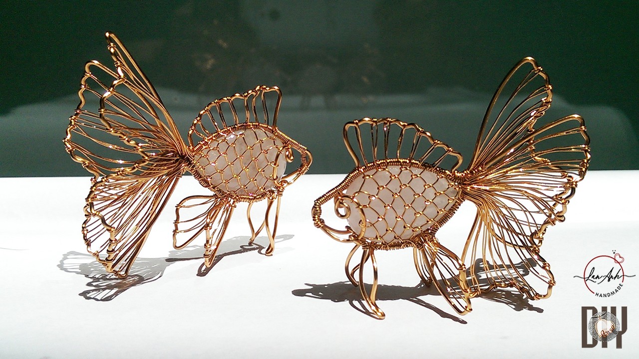Unique jewelry making ideas with wire | 3D goldfish pendant - YouTube