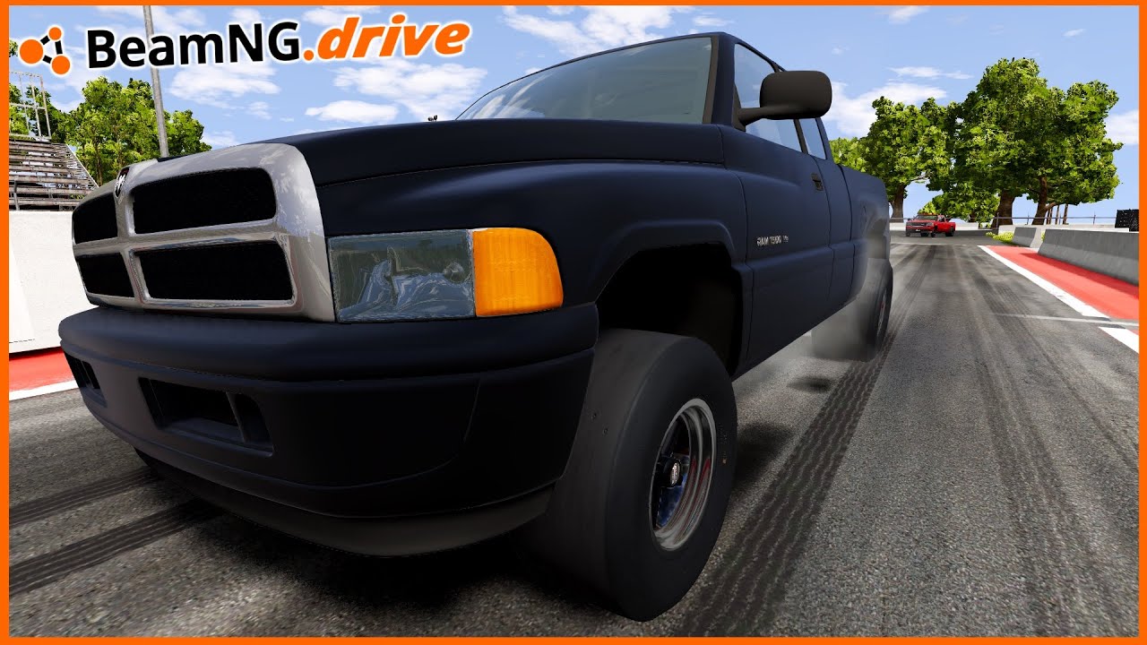 BEAMNG.DRIVE MP | DRAG RACING IN AN INSANE 2ND GEN RAM!! - YouTube