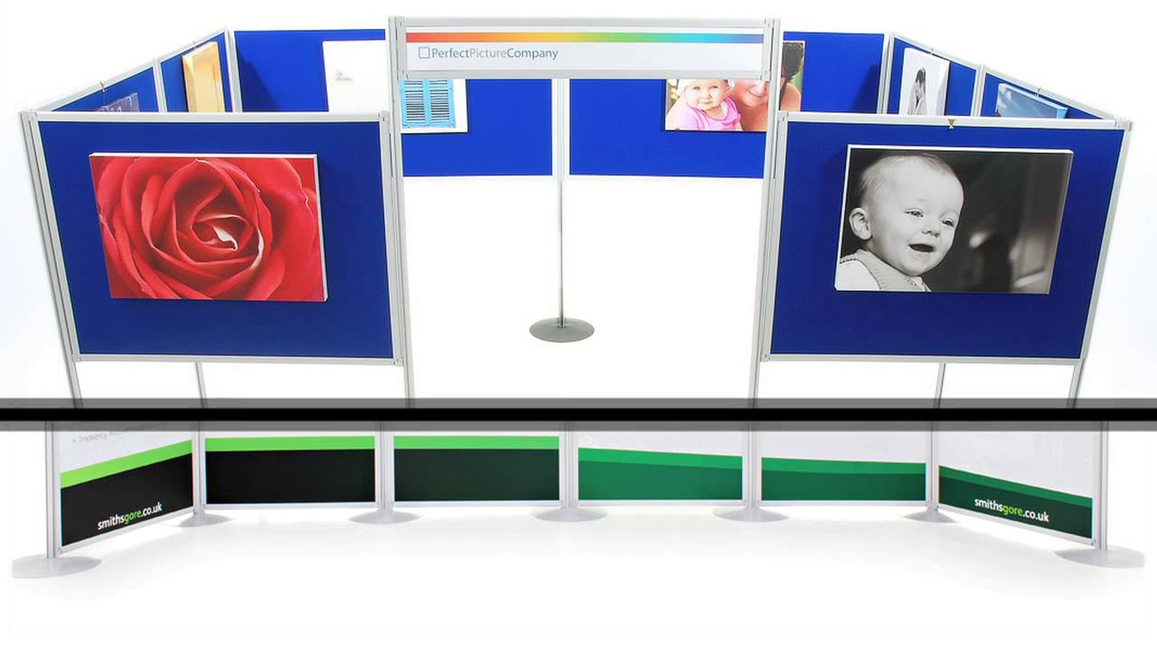 Universal Panel and Pole Portable Exhibition Display Stands - YouTube