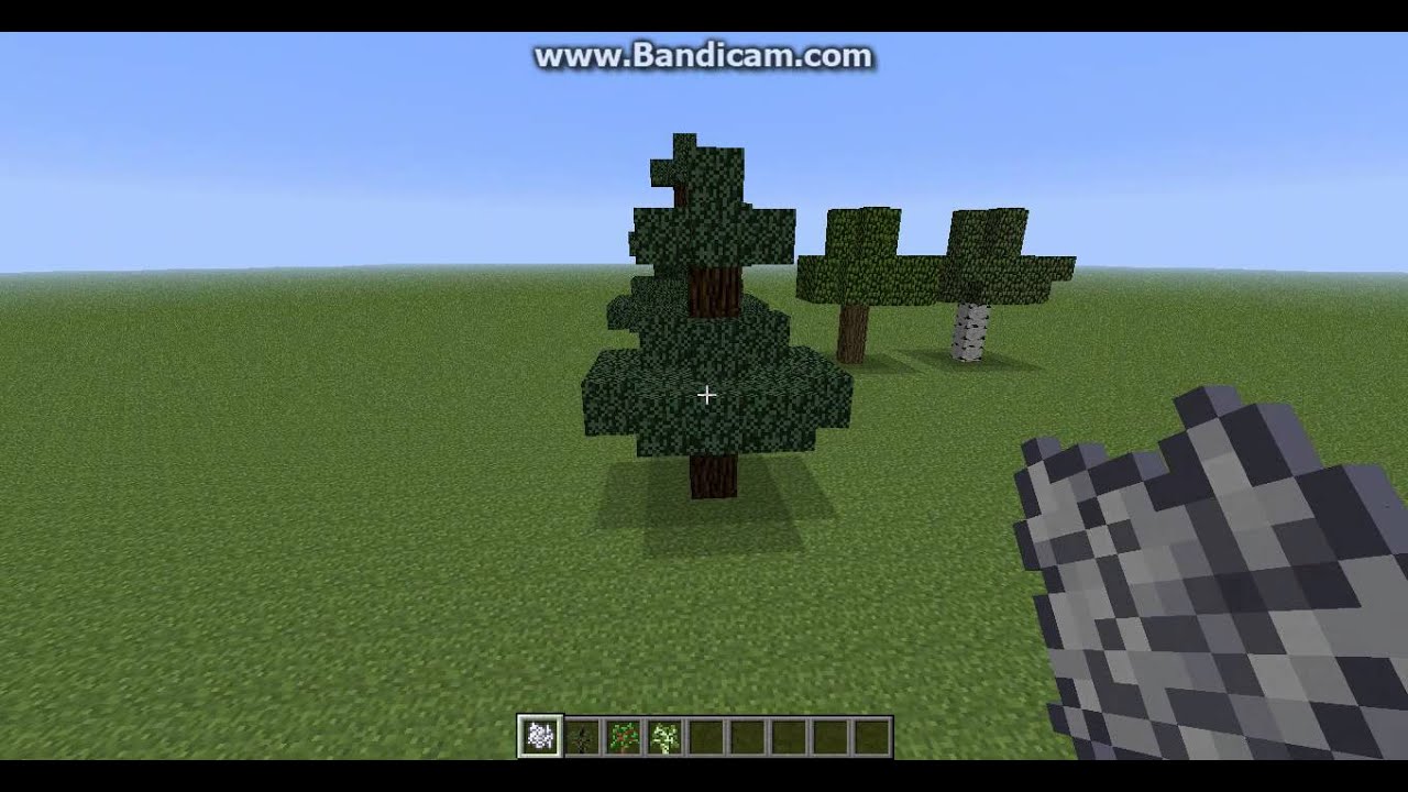 [TUTO] Minecraft : Comment faire un arbre de sapin , bouleau , chêne ...