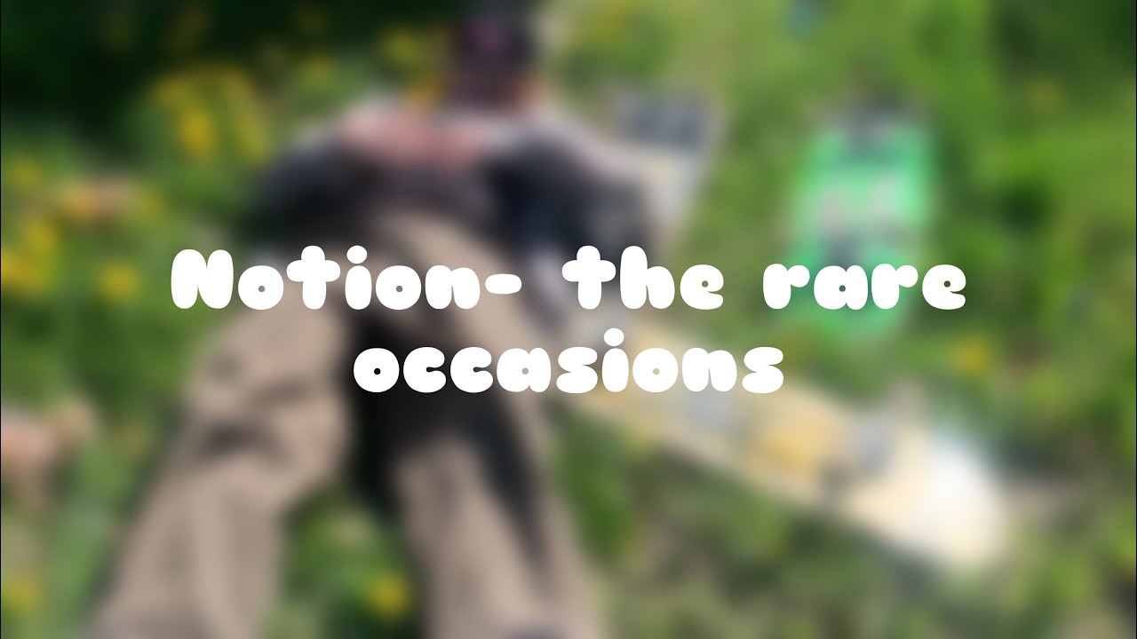 Notion - the rare occasions [lyric video] - YouTube