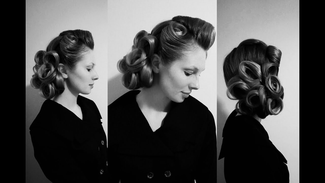 30s/40s Inspired Updo | Heatless | Hair by Hannah - YouTube