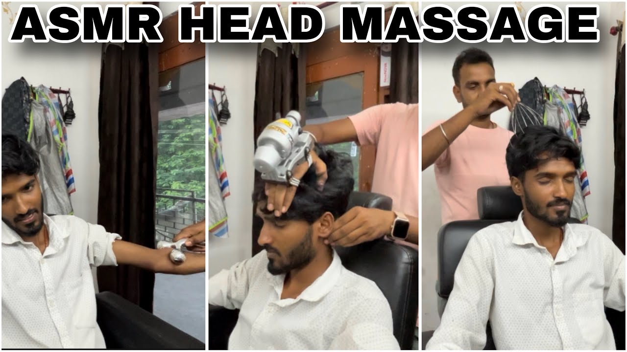 Best asmr barber massage , asmr Indian massage, asmr head massage - YouTube