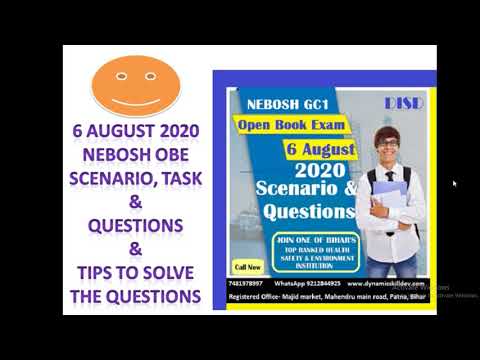 Nebosh IGC1 06 August 2020 Open Book Exam Paper|Scenario, Task and Question Answer|Practice in ...