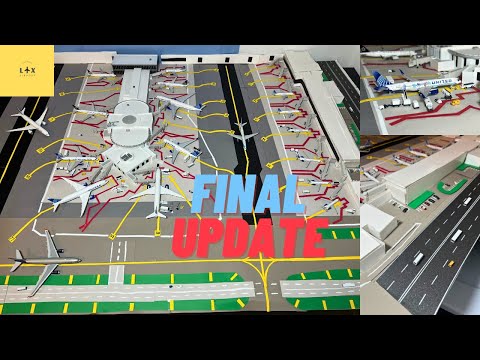 UNITED TERMINAL AT LAX MODEL AIRPORT FINAL UPDATE - YouTube