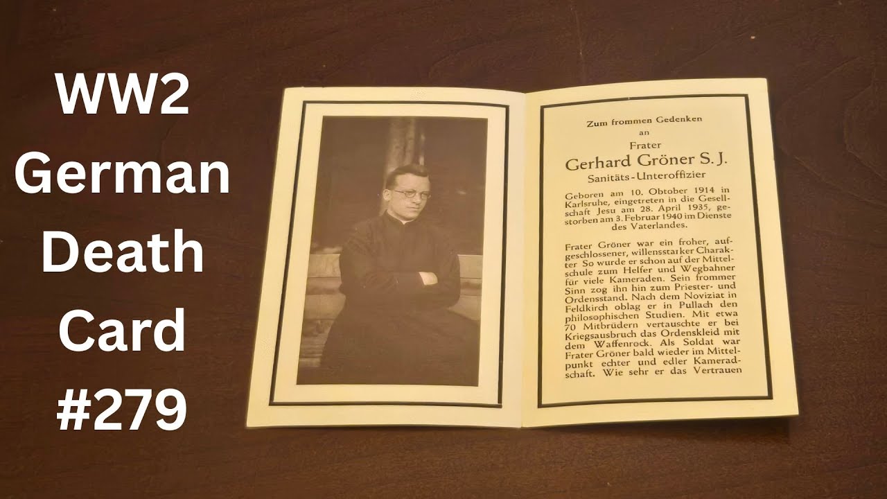 WW2 German Death Card #279 - YouTube