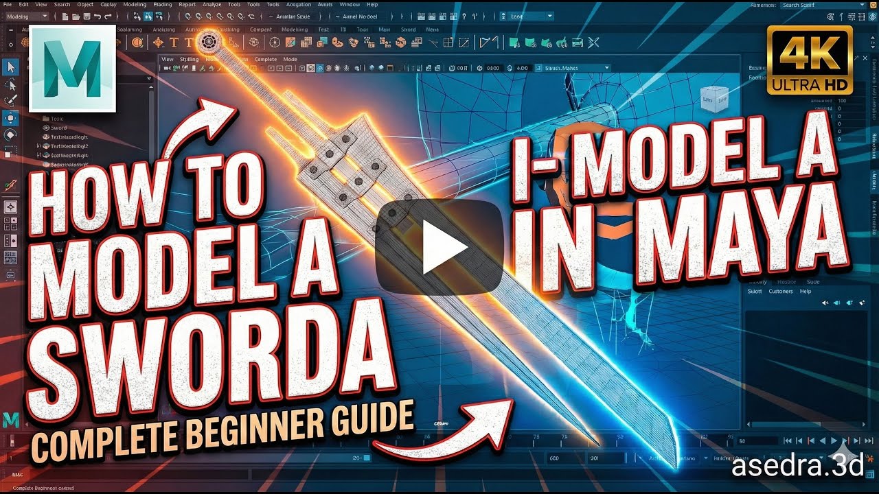 How to Model a Detailed Fantasy Sword in Maya 2025 | Full Step-by-Step ...