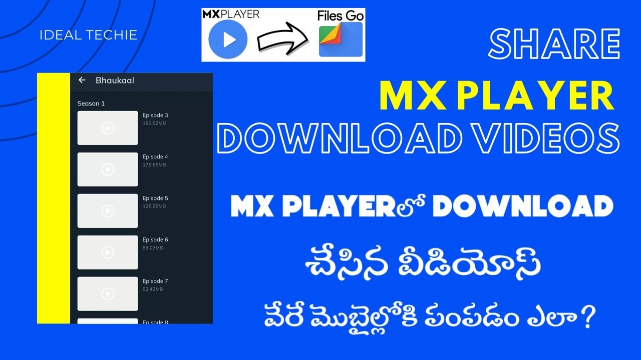 how to share mx player download video to other mobile 【TELUGU】 - YouTube