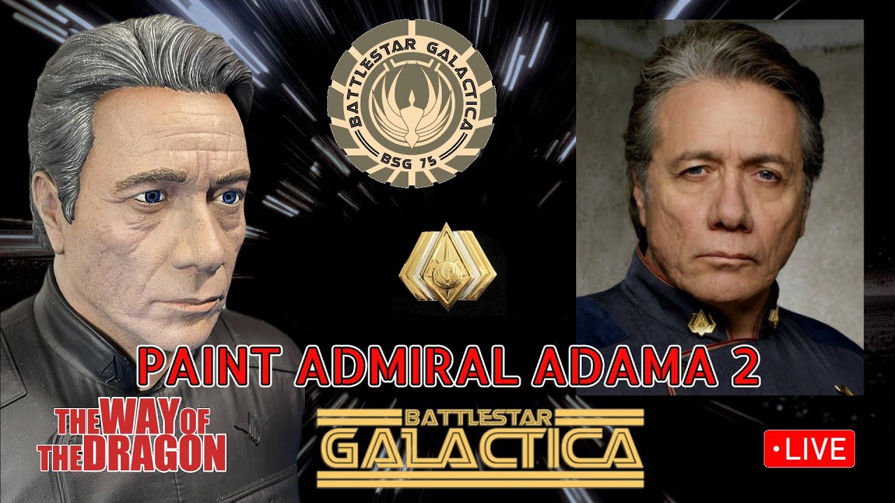 Finish Painting Edward James Olmos as Admiral Adama from Battlestar ...
