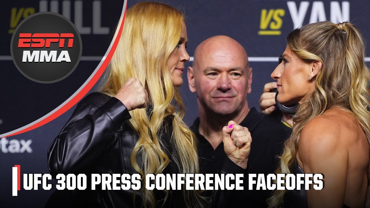 Faceoffs from the UFC 300 pre-fight press conference | ESPN MMA - YouTube