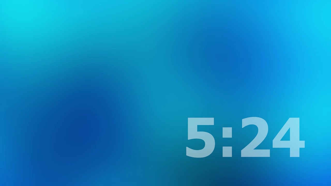 Simple blue color livestream countdown timer clock 10 minutes | 4K ...