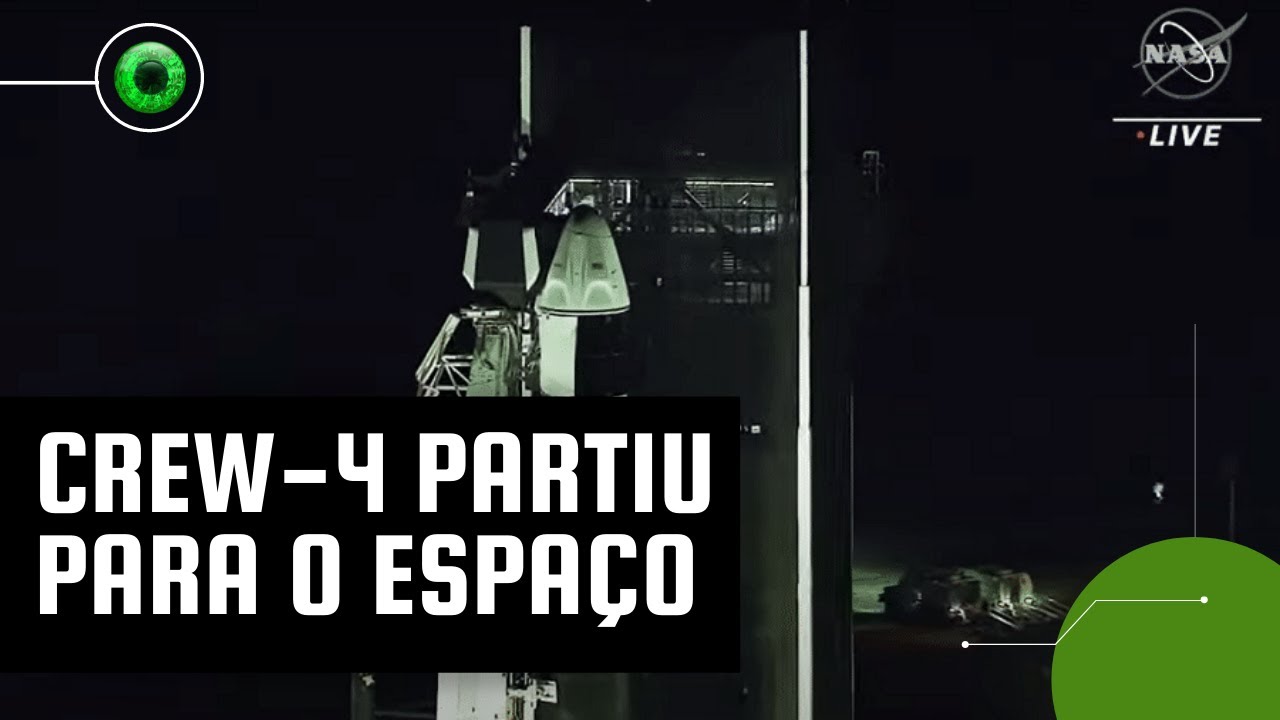 Crew-4: tripulação parte rumo à Estação Espacial Internacional - YouTube