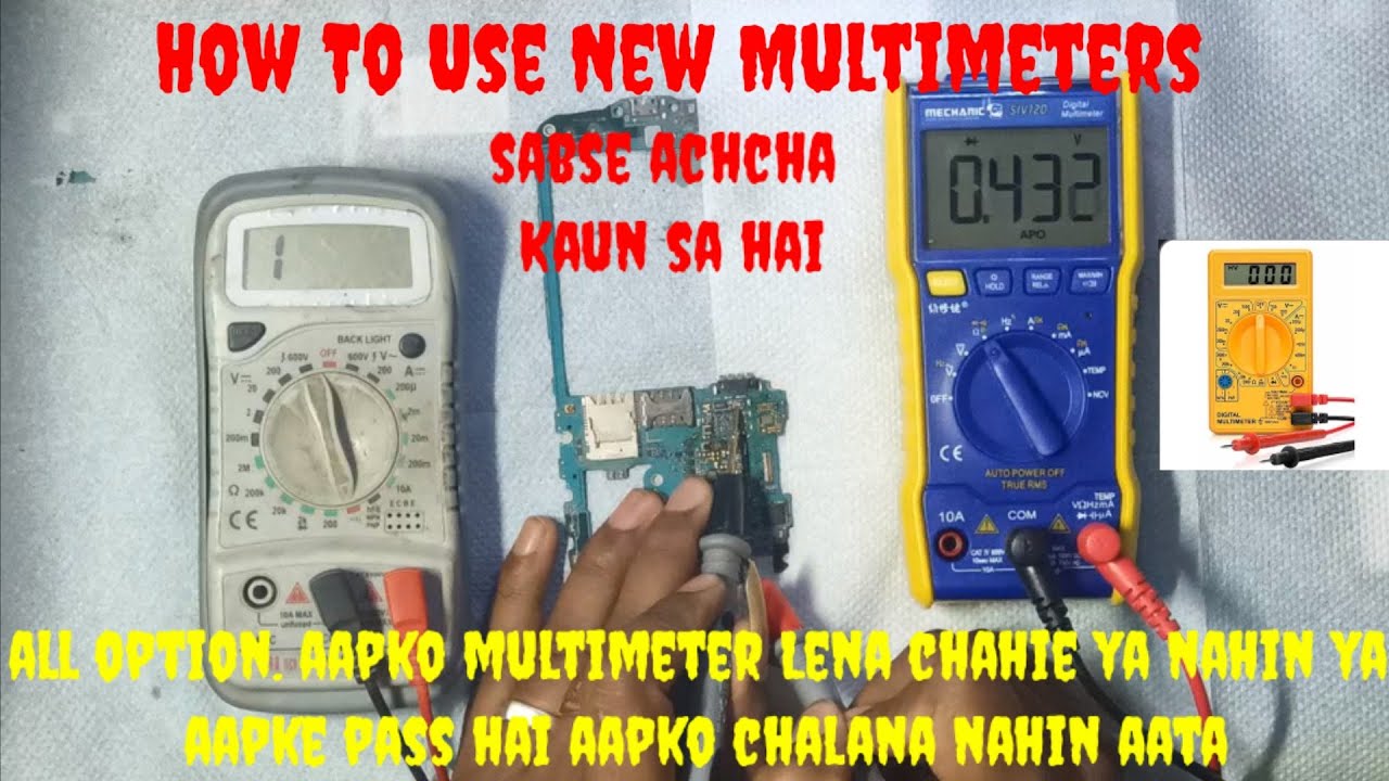 how to use multimeter mechanic new model/siv120 - YouTube