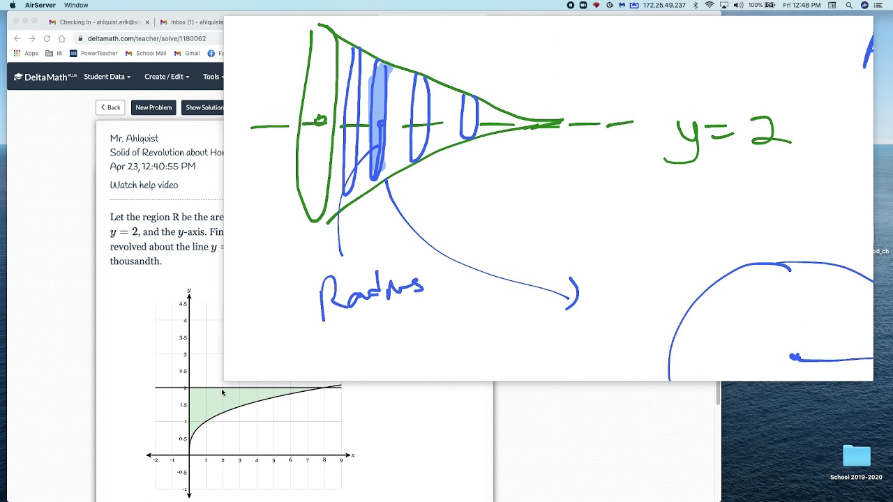 8 9 Volume Using Disc Method - YouTube
