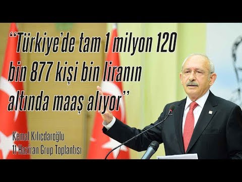 Kemal Kılıçdaroğlu: Türkiye’de tam 1 milyon 120 bin 877 kişi bin liranın altında maaş alıyor