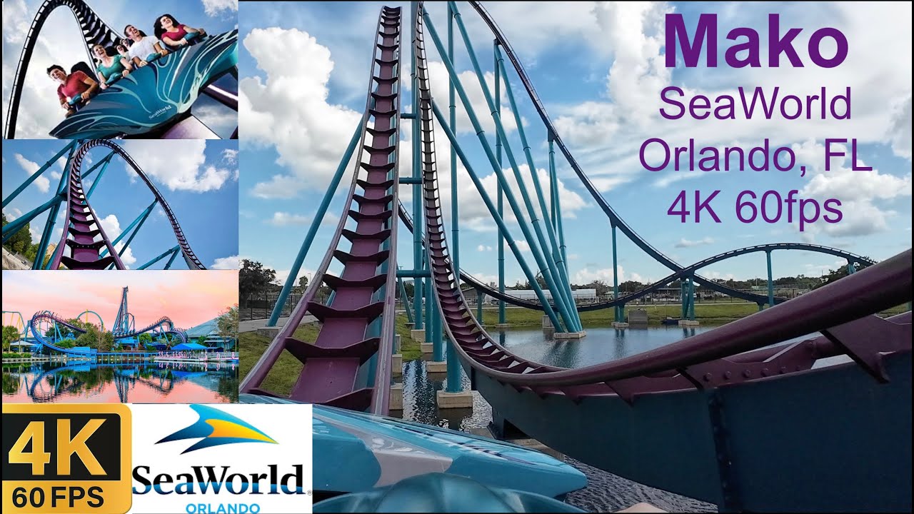 Mako Front Row POV // SeaWorld Orlando Florida // 4K 60fps - YouTube