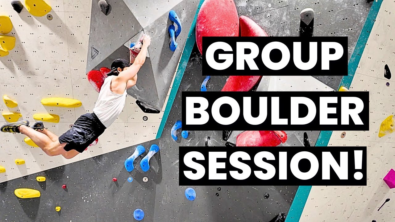 Full Group Bouldering Session with a Setter! V3-V6 Projecting - YouTube