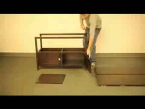 QUICK ASSEMBLY TV STAND - NO TOOLS - YouTube