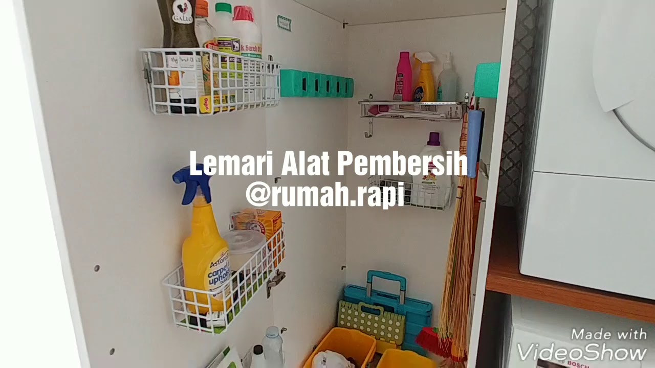 Tips Menyimpan Alat Kebersihan Rumah - YouTube