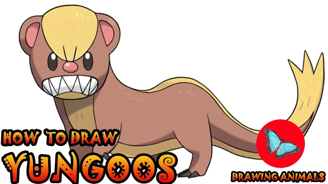 How To Draw Yungoos Pokemon | Drawing Animals - YouTube
