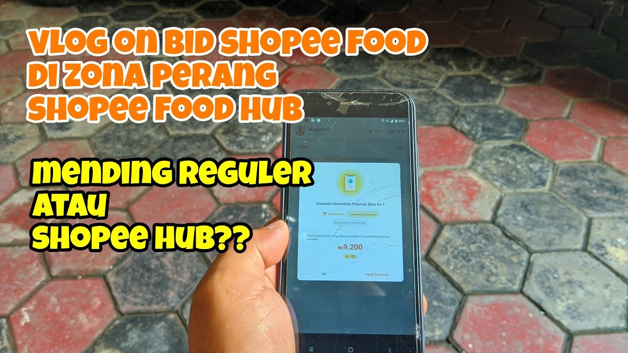 vlog on bid di zona perang shopee food hub - YouTube