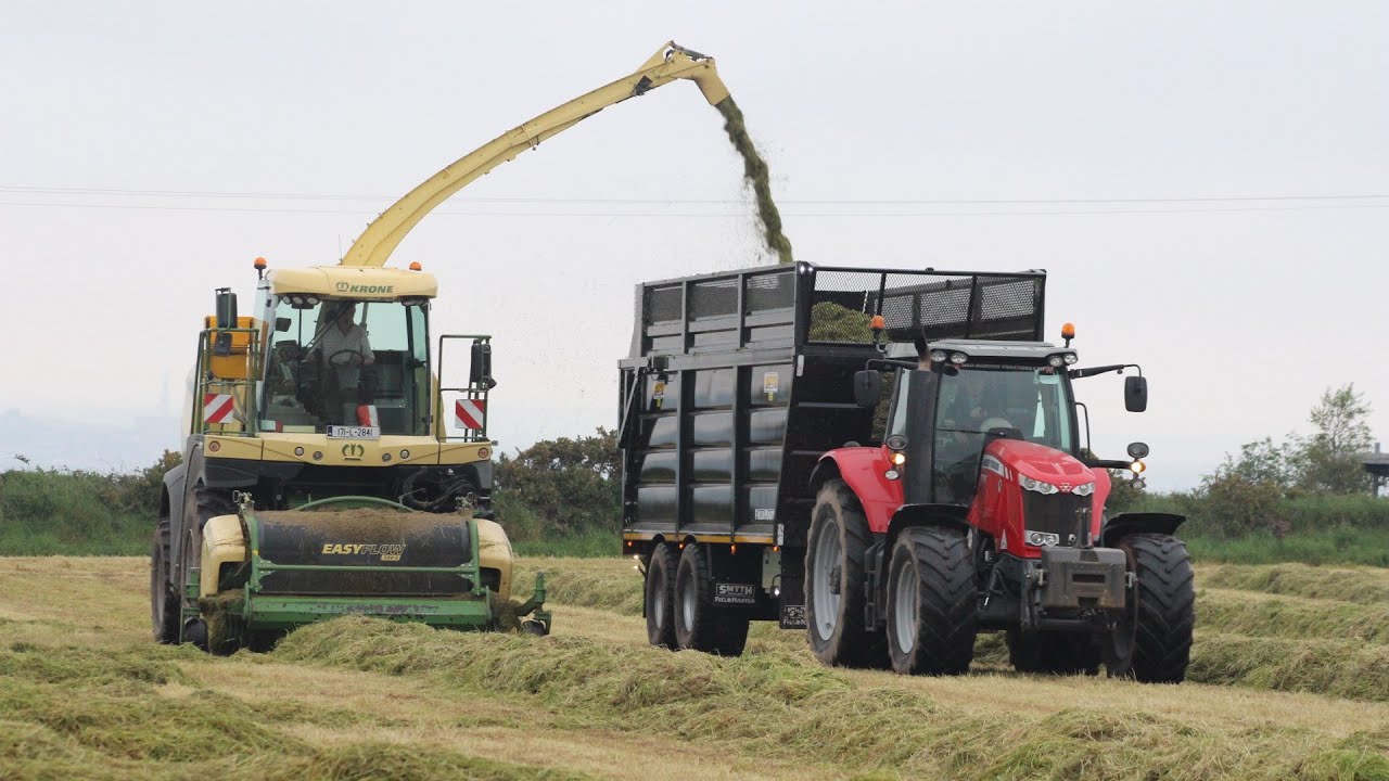 Silage 2021 ~ Krone Big X 630, John Deere 9600 & Volvo L120H - YouTube