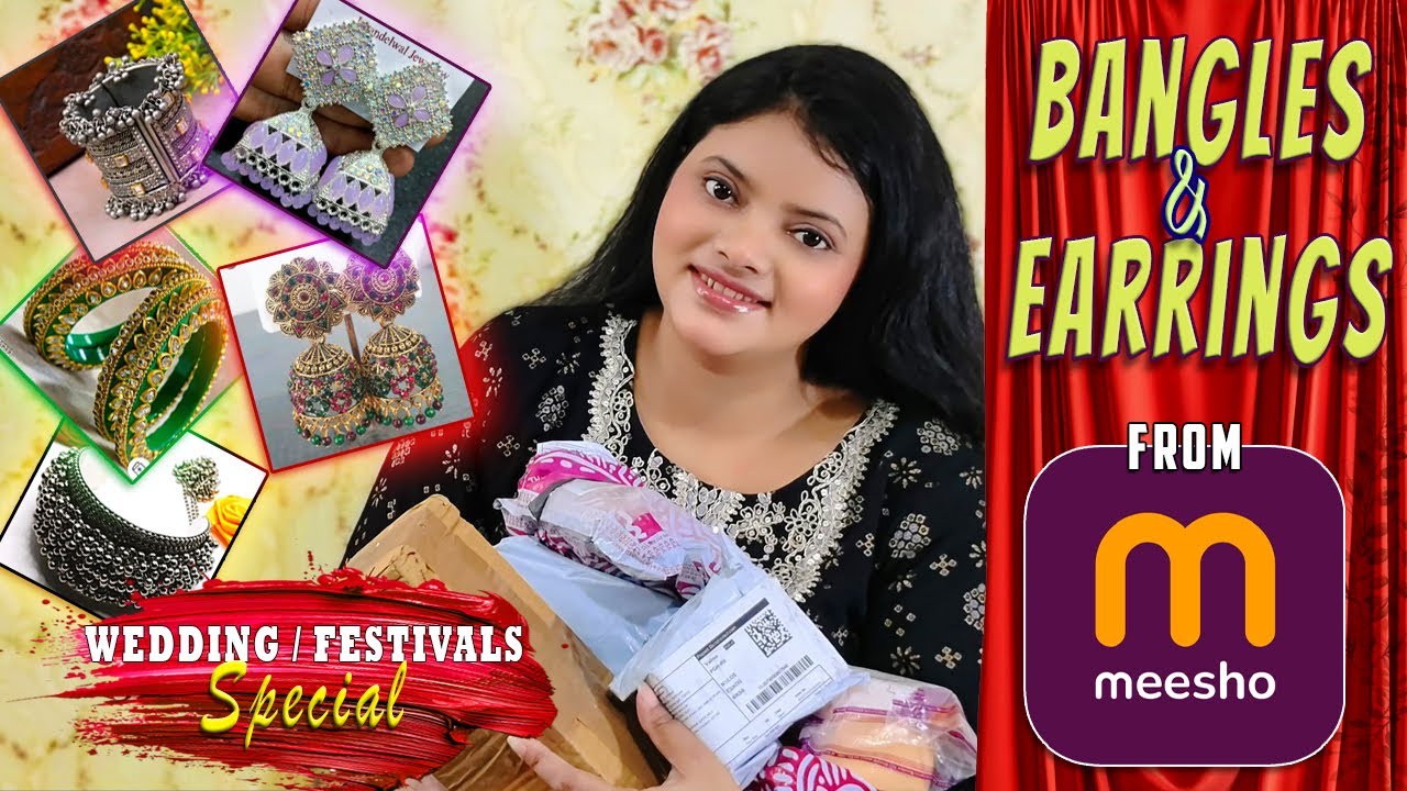 Meesho Jewelry Shopping | Bangles and earrings from Meesho #meesho # ...