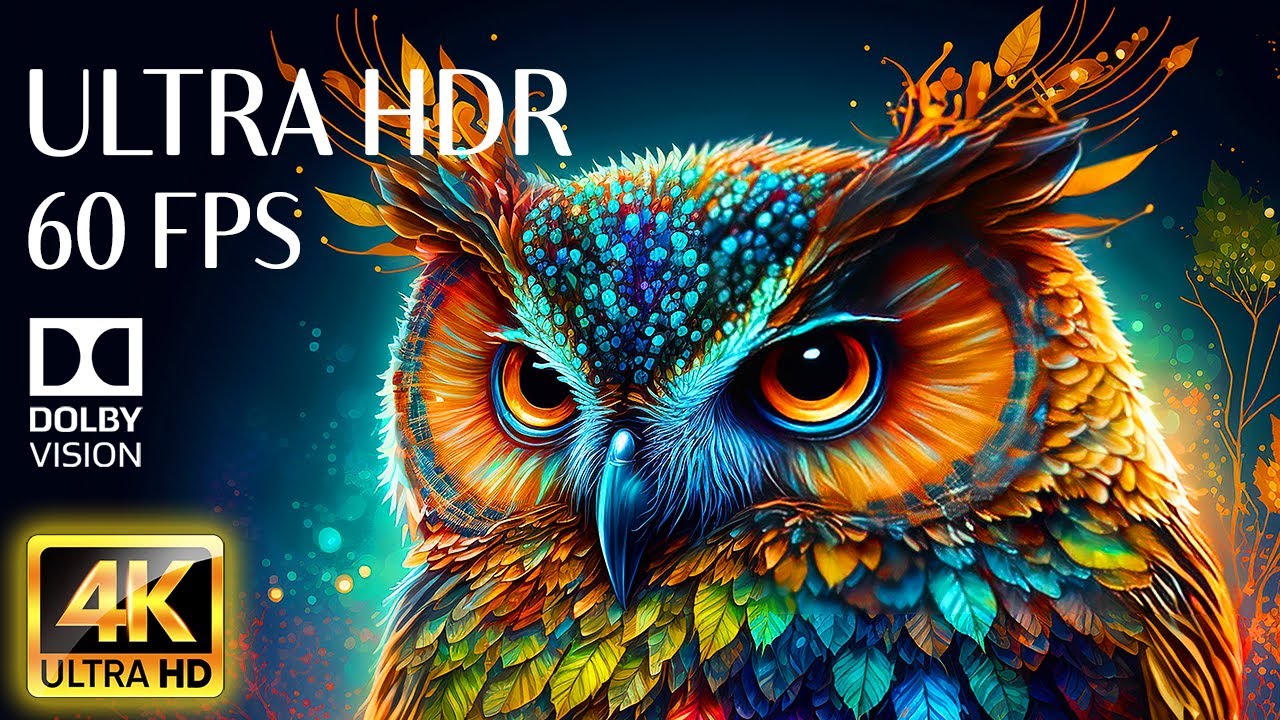 4K HDR 60fps Dolby Vision with Animal Sounds & Relaxing Music (Colorful ...