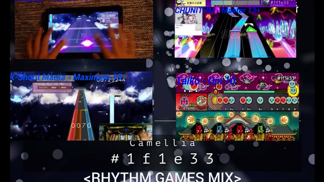 [RHYTHM GAMES MIX] #1f1e33 (Camellia) in 11 Rhythm Games!!! - YouTube