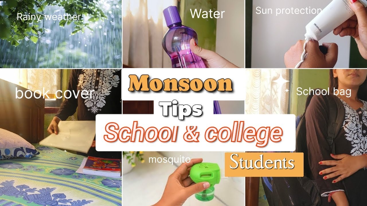 School & college girls Tips Monsoon season || school bag, sunscreen ...