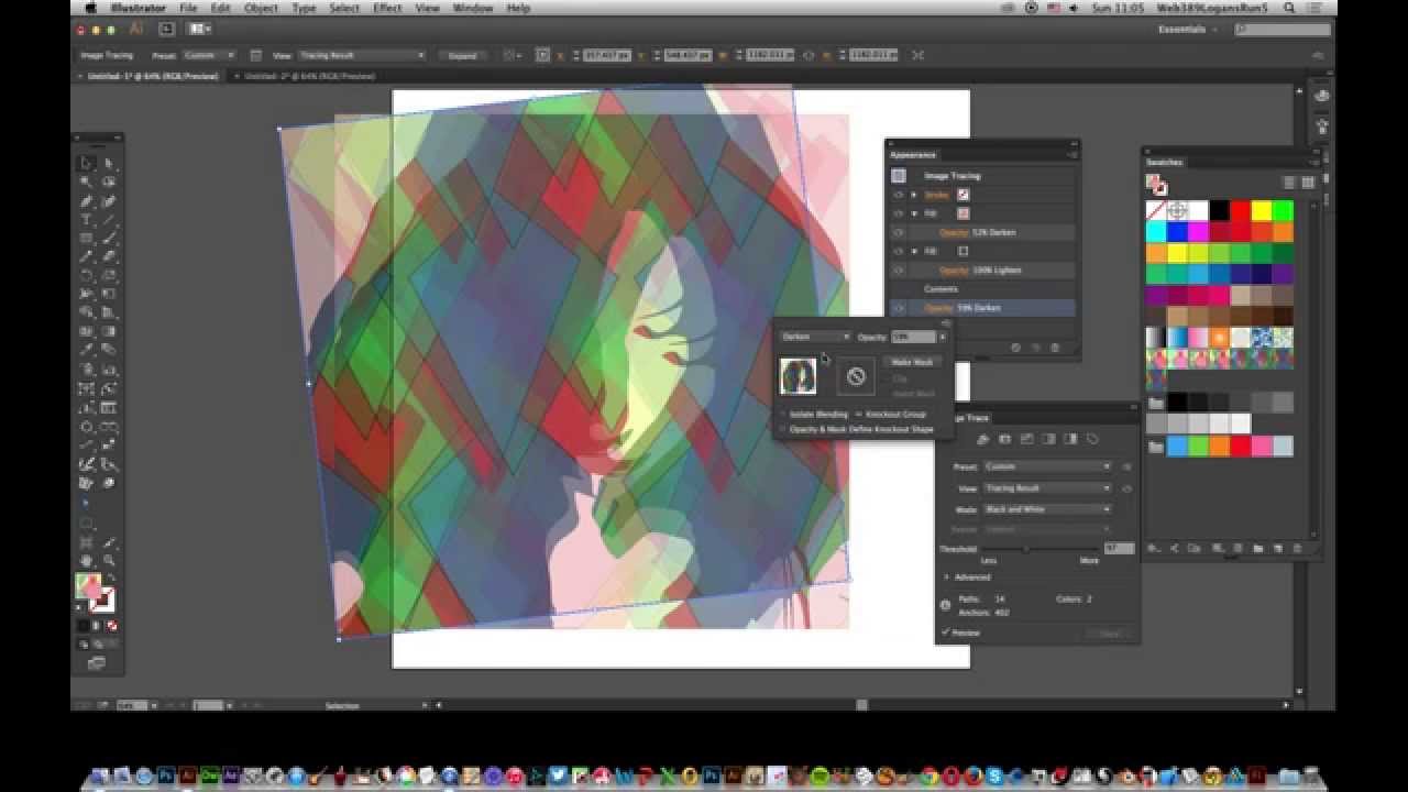 Abstract Patchwork Effect In Illustrator | How To Tutorial | Pattern ...