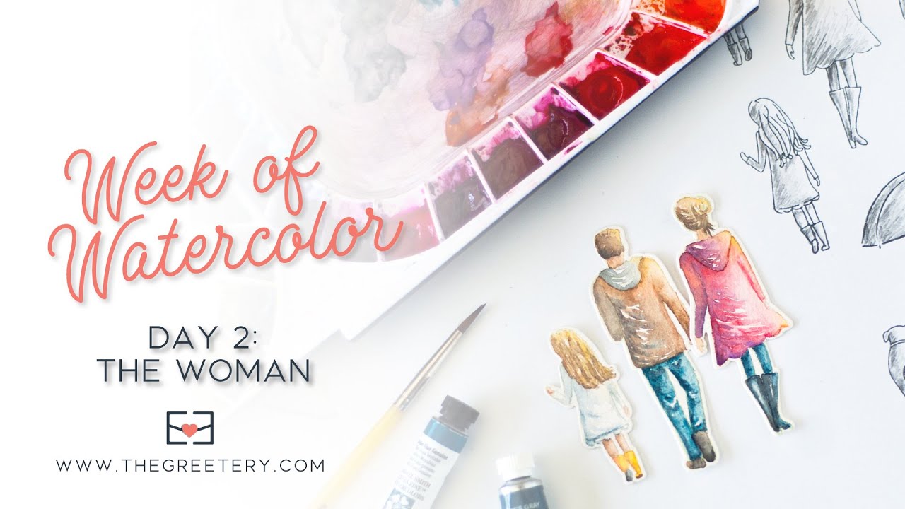 Hand in Hand Watercolor Week Day 2: Painting the Woman - YouTube