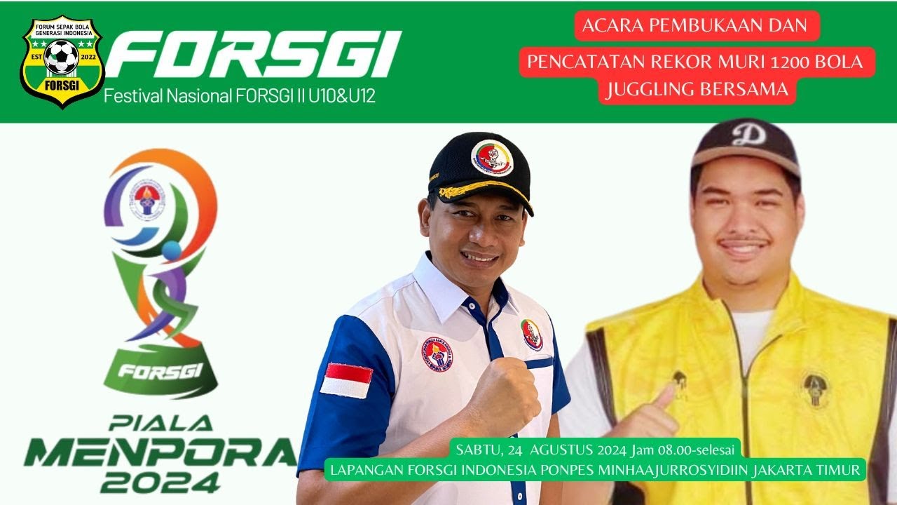 Pembukaan Piala Menpora FORSGI dan Pemecahan Rekor MURI 1200 Bola ...