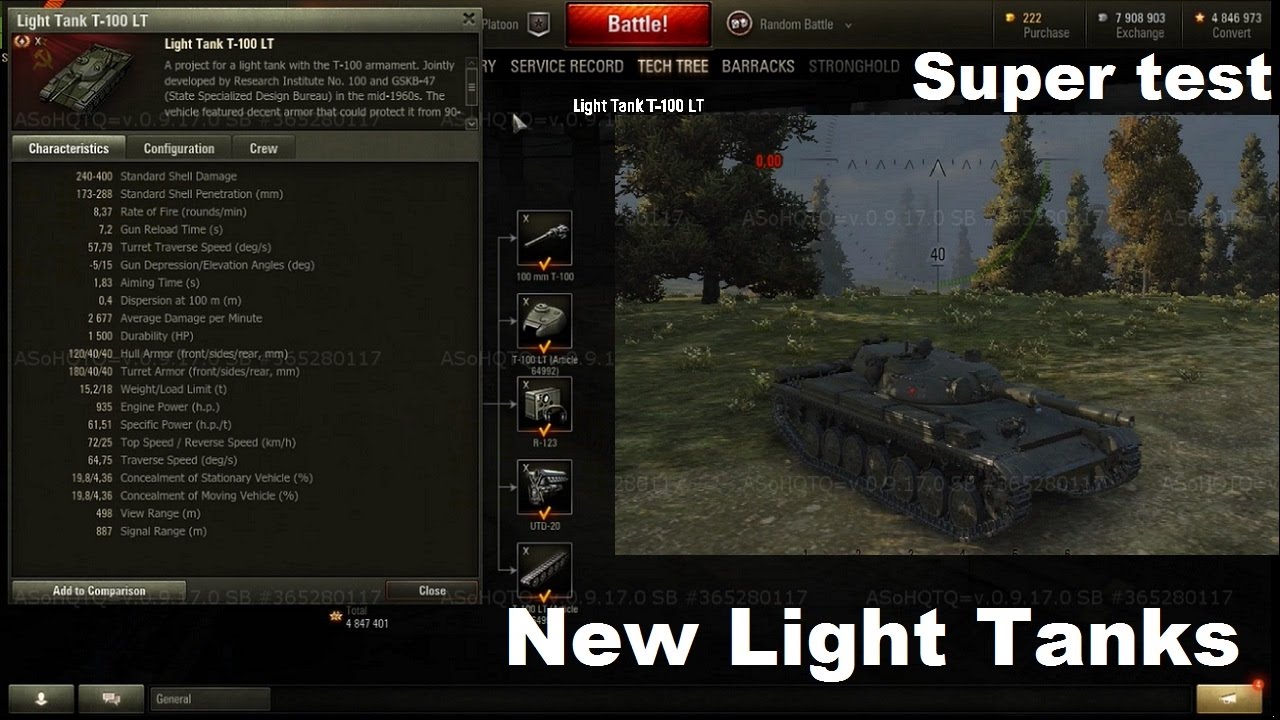 World of Tanks super test | New X. tier Light Tanks - YouTube
