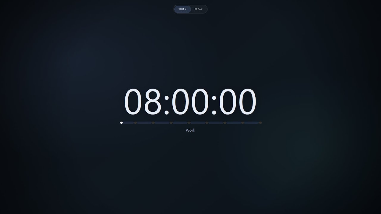 8 Hour Timer – Work Day | Silent | On-Screen Countdown - YouTube