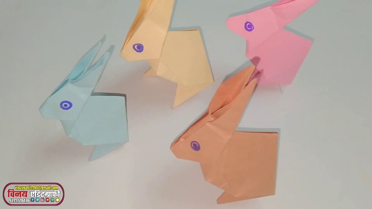 How to make Rabbit Origami paper | craft idea/ - YouTube