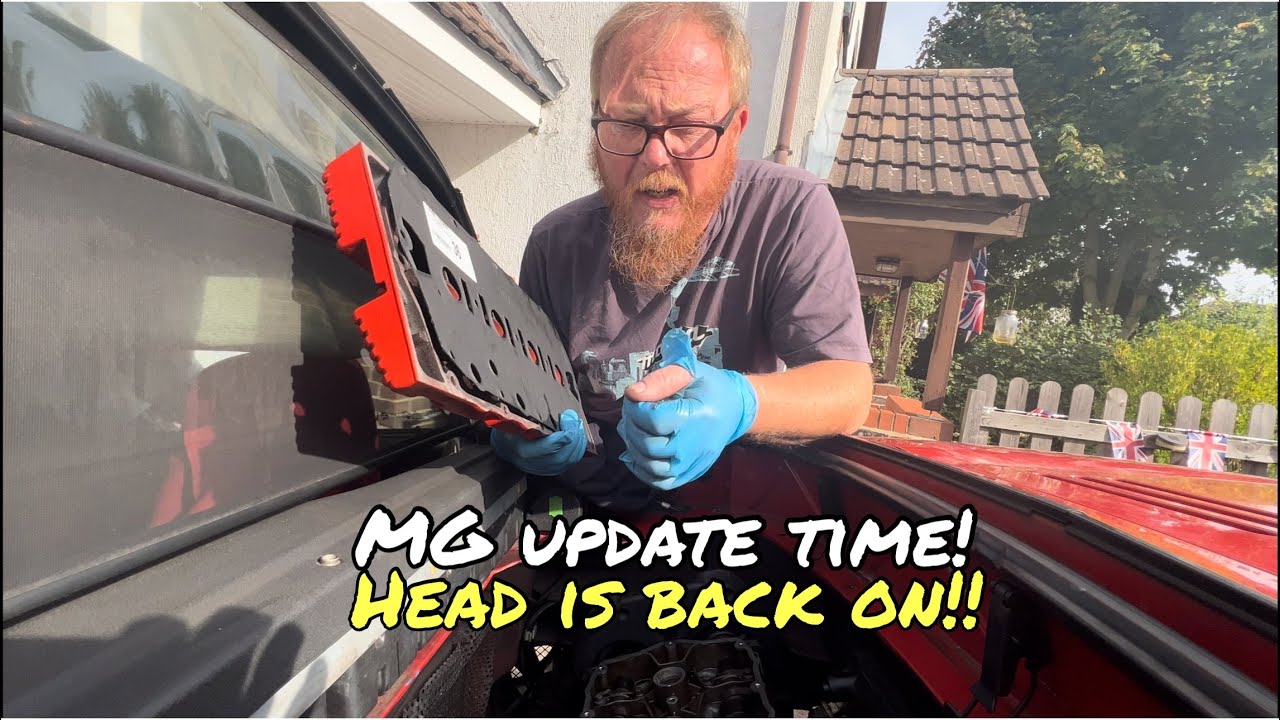 Mgf update (cylinder head is back on the engine) - YouTube