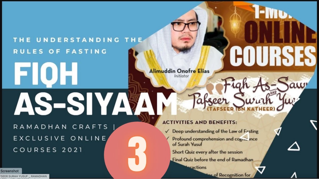 FIQH AS SIYAAM JURISPRUDENCE OF FASTING RAMADHAN CRAFTS 3RD EPISODE ...