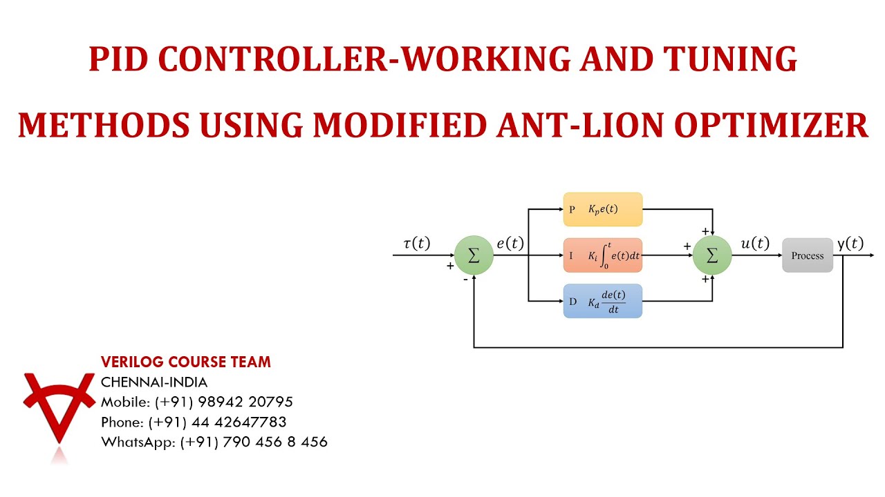 Pid Controller Working And Tuning Methods Using Modified Ant Lion Optimizer Youtube