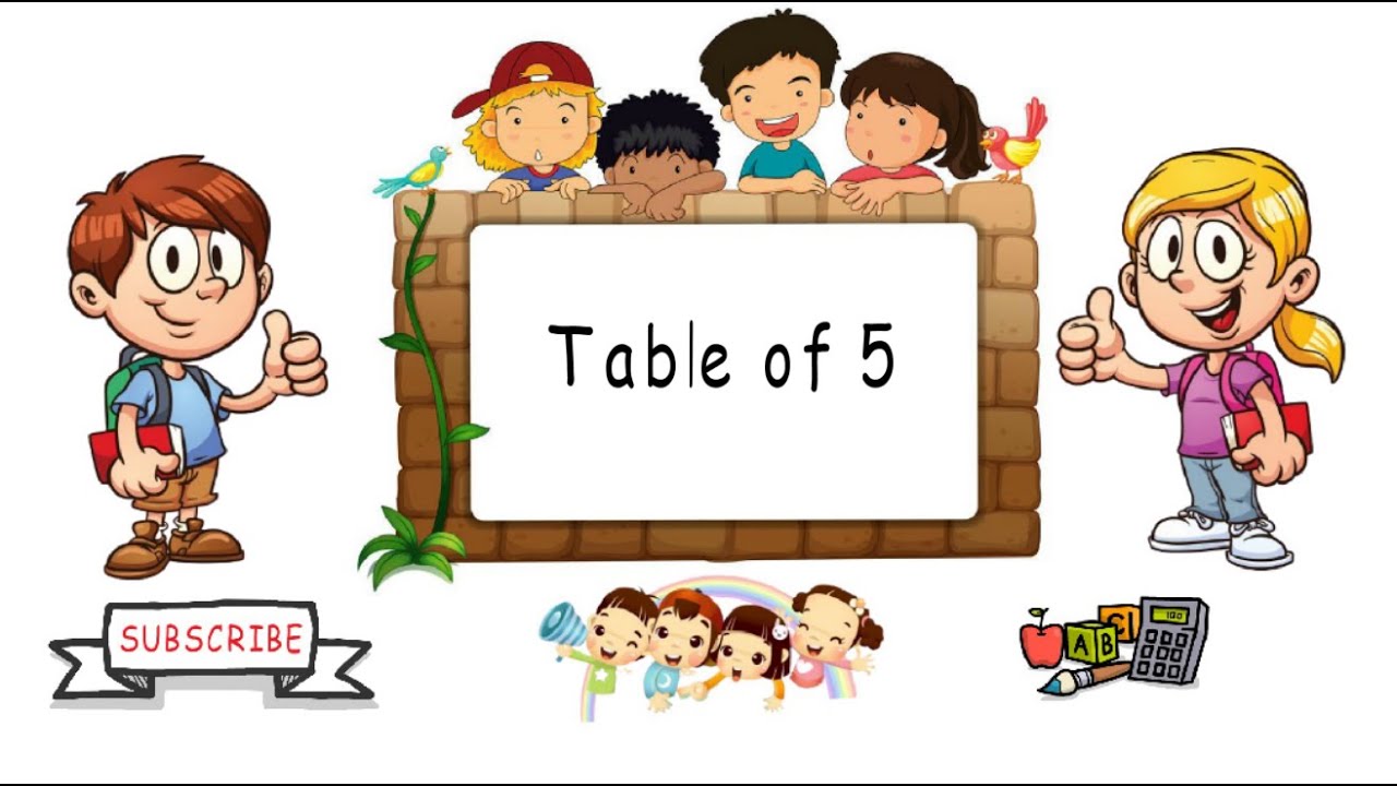5x1=5 Multiplication, Table of Two 2 Tables Song Multiplication Time of ...