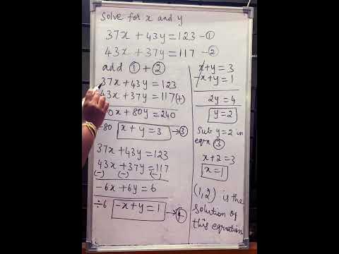 Solving complex linear equations with coefficient interchange #maths # ...
