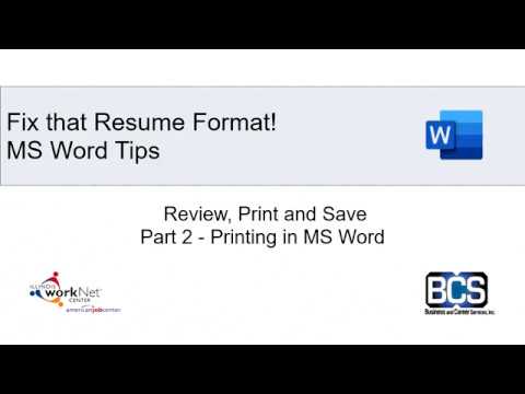 File Review Tools Part 2 Printing a document in MS Word - YouTube