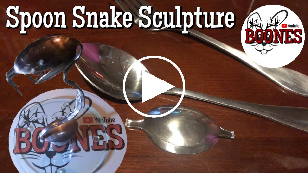 Spoon snake sculpture - YouTube
