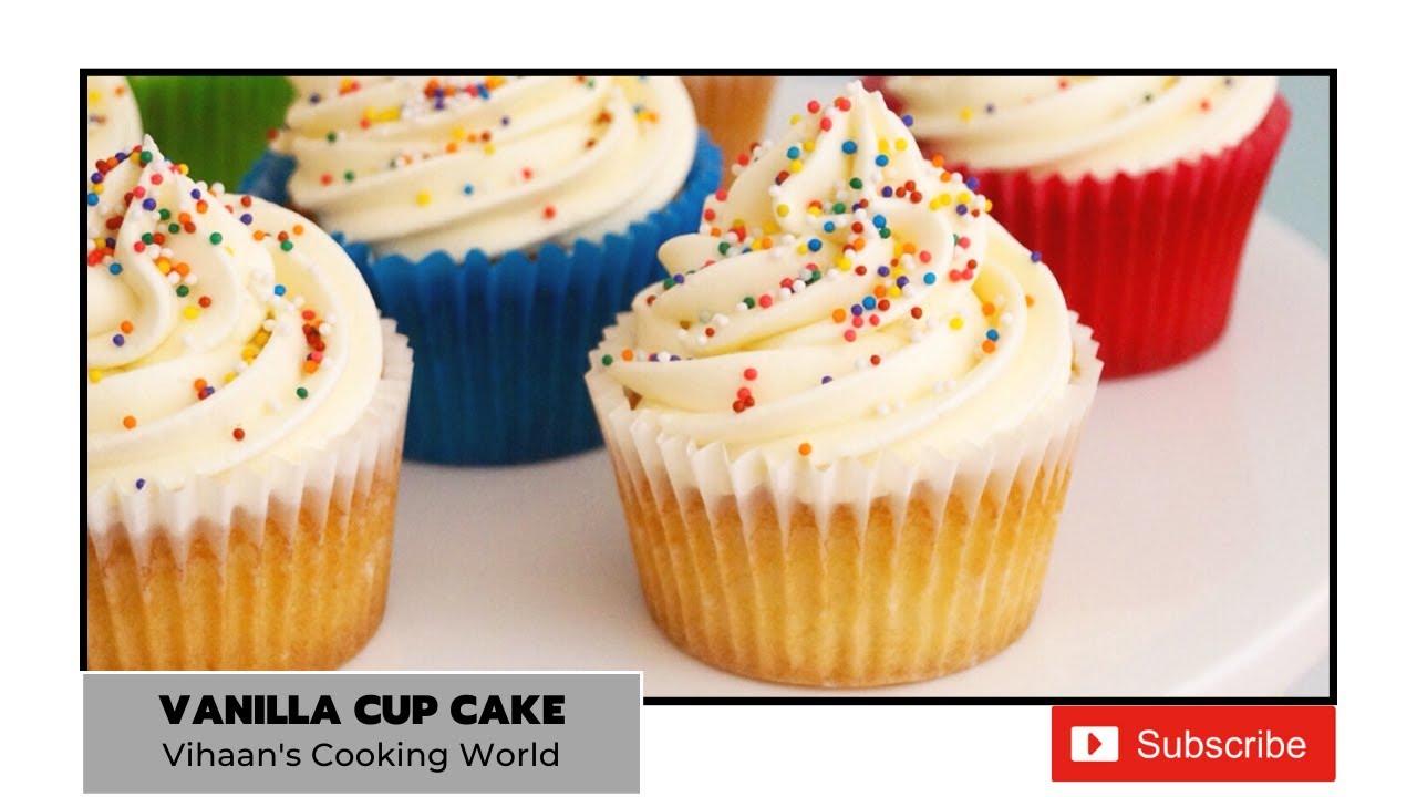 #CUPCAKE Vanilla Cup Cake| Home Made | How To make Fluffy Moist Cup ...
