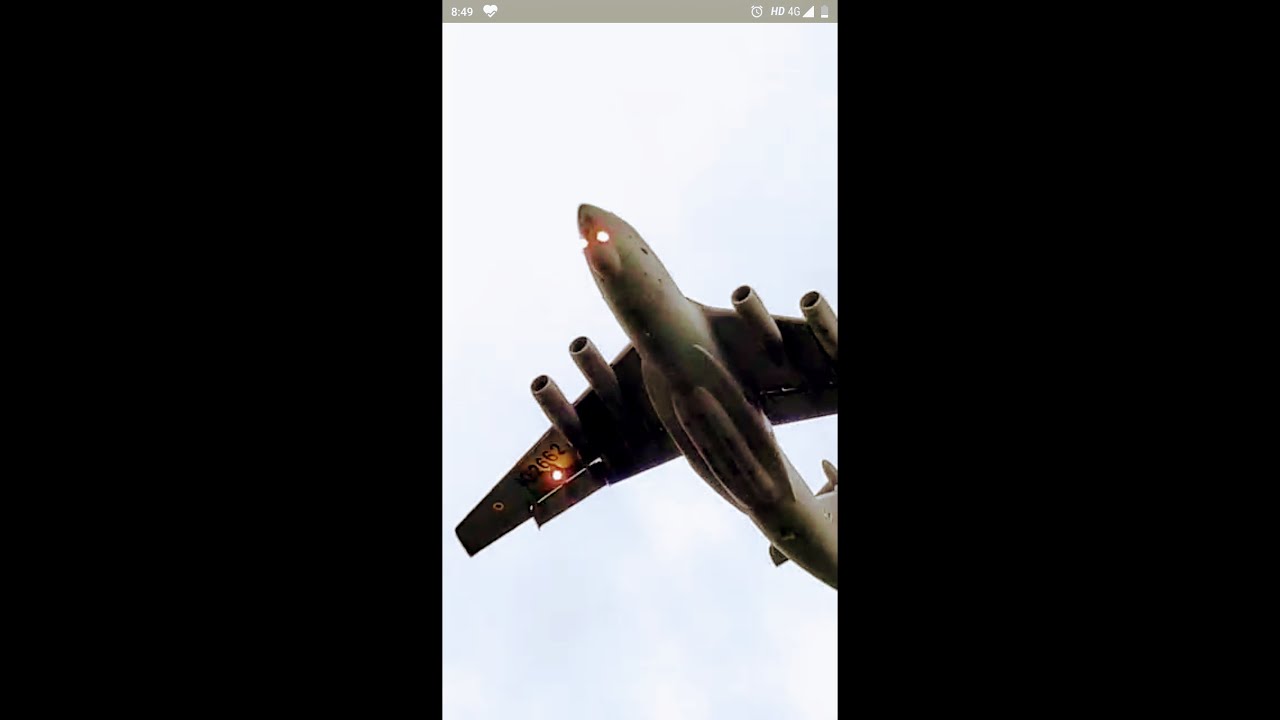 IL-76 Take off. It's thril to watch live this huge aircraft takeoff ...