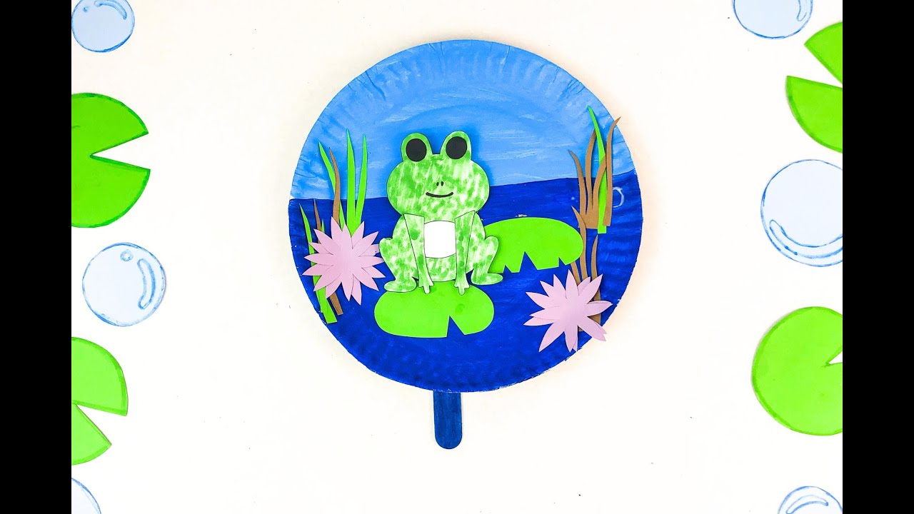 Frog Pond Paper Plate Craft For Kids - YouTube