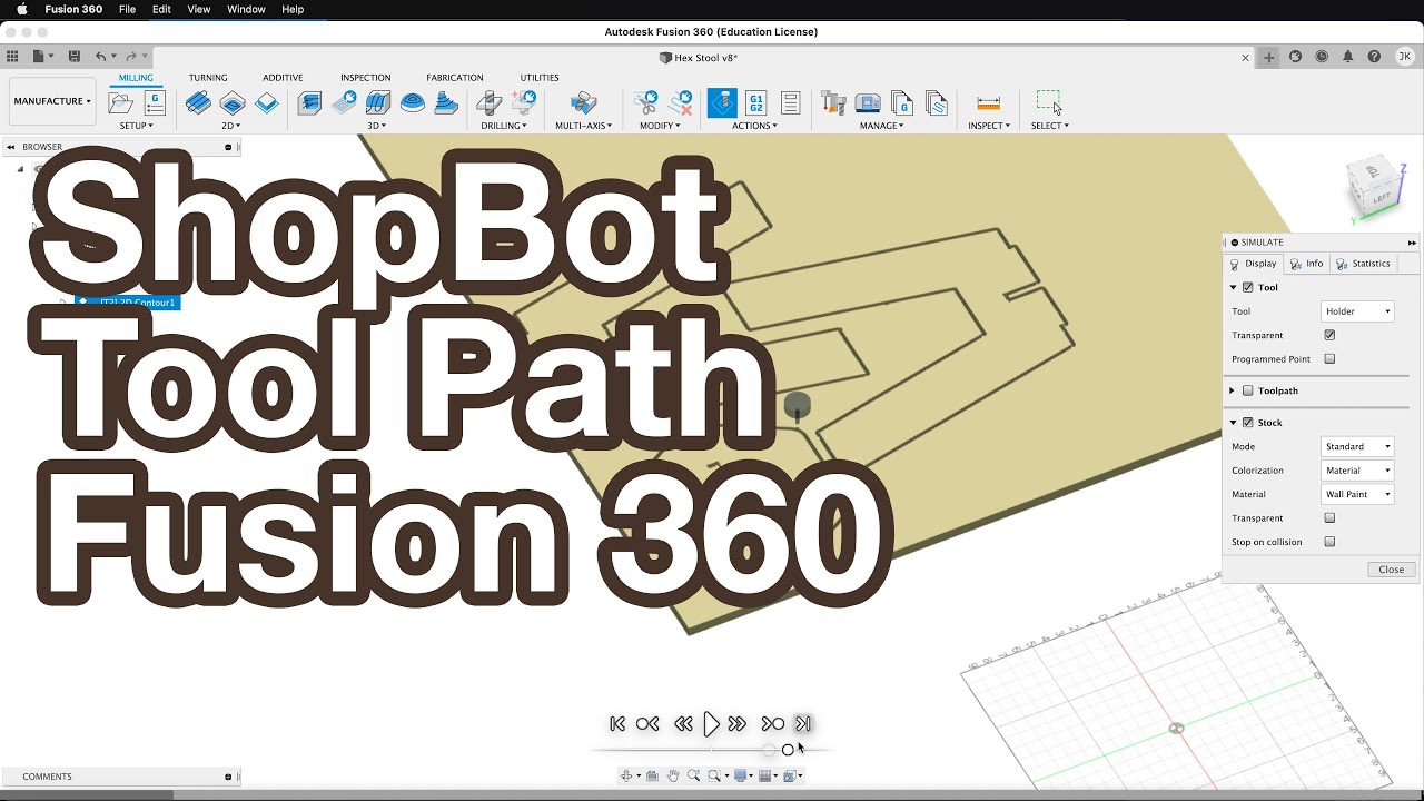 Create ShopBot Tool Paths in Fusion 360 for Plywood - YouTube