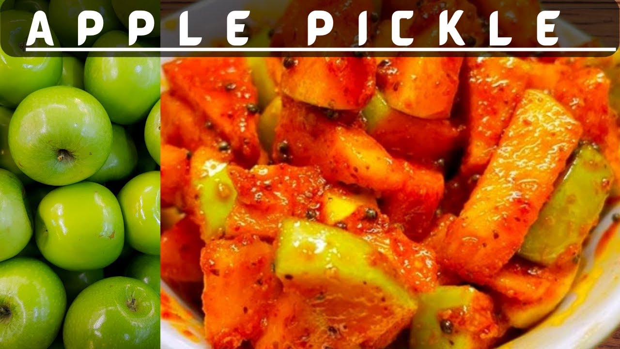 Instant Green Apple Pickle / Easy Pickle / Simple Pickle / Pickle ...