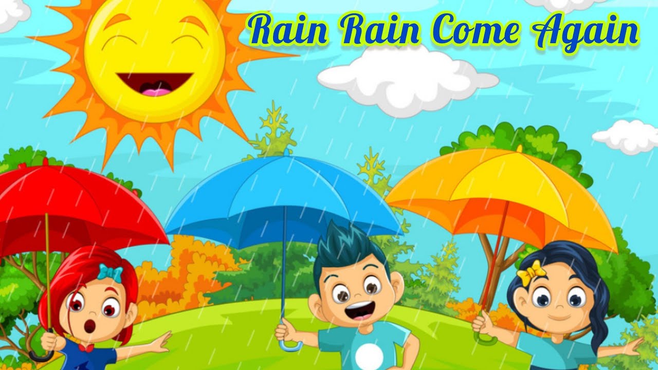 Rain Rain come again #nurseryrhymes #kidsvideos #kidsvideo #funnyvideo ...