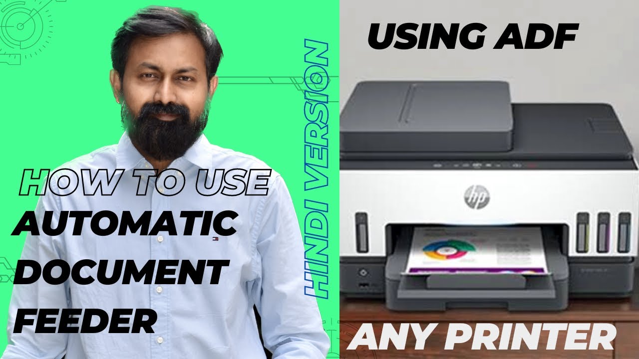 How to Use Automatic Document Feeder ADF in any Printer - Hindi Version ...